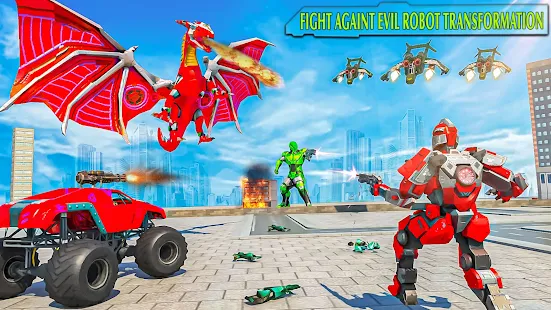 Download & Play Futuristic Flying Dragon Robot War Game for Free on PC ...